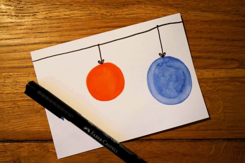 Easy DIY Watercolor Christmas Cards - Rosemary And Pines Fiber Arts